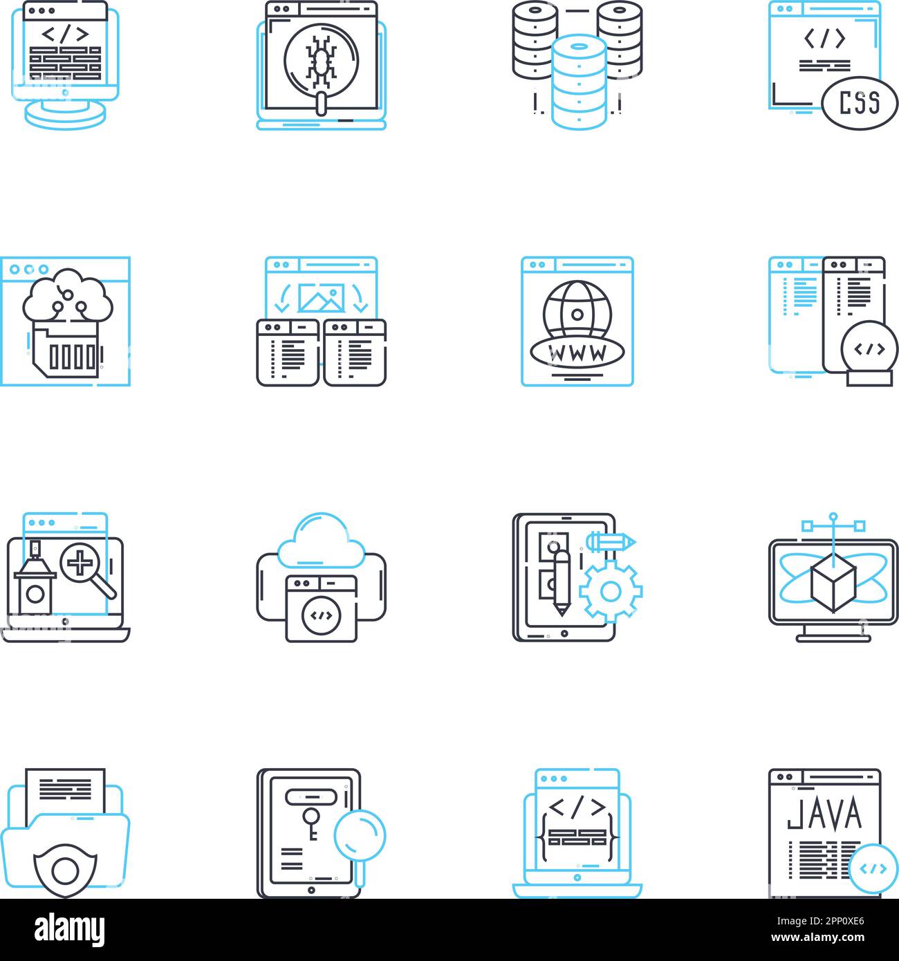 Minimal scripting linear icons set. Efficiency, Simplification ... Minimal scripting linear icons set. Efficiency, Simplification ...