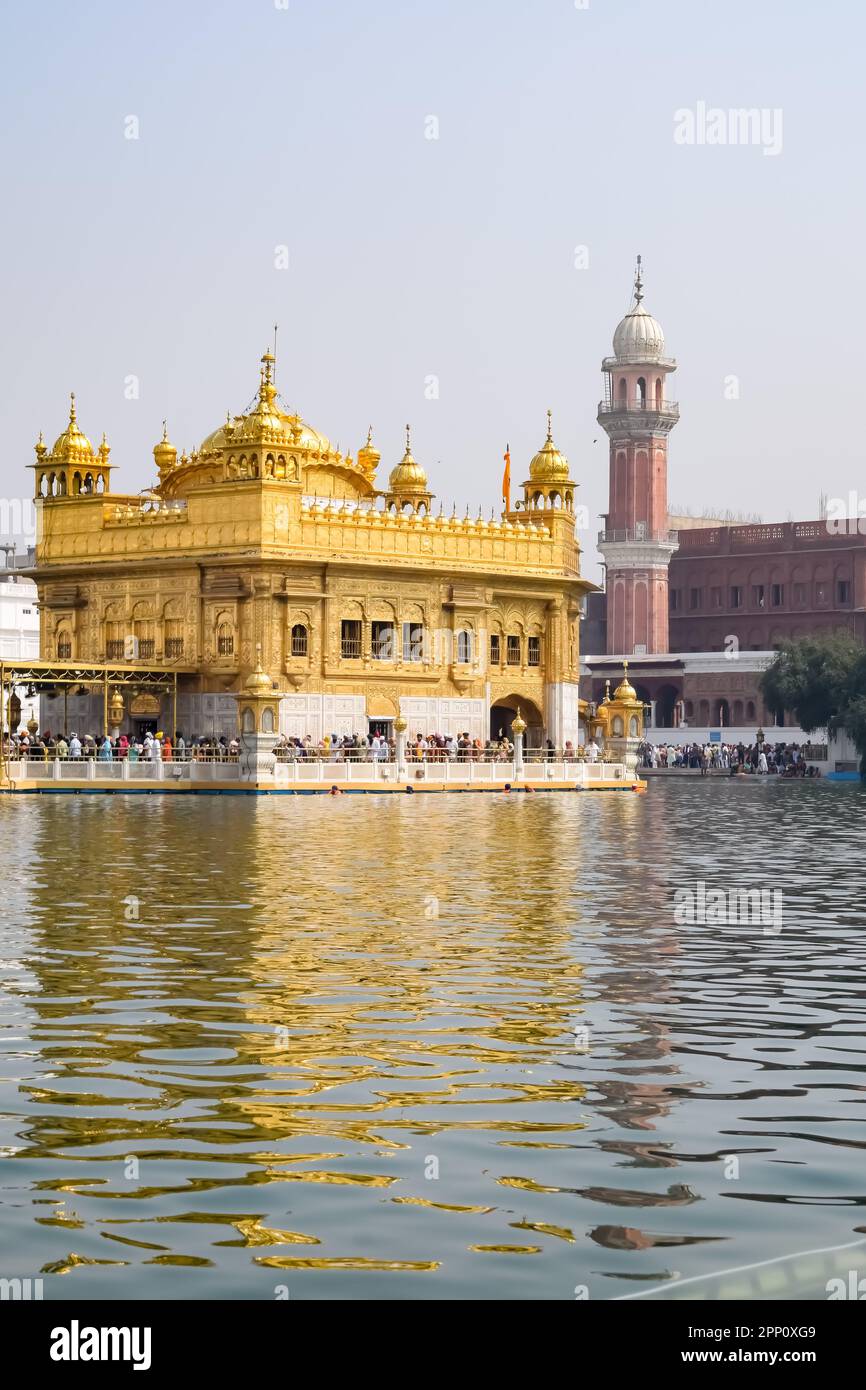 Beautiful view of Golden Temple (Harmandir Sahib) in Amritsar, Punjab ...