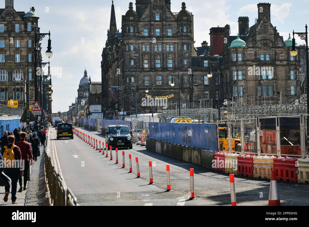 Edinburgh Scotland, UK 21 April 2023. North Bridge one of the main ...