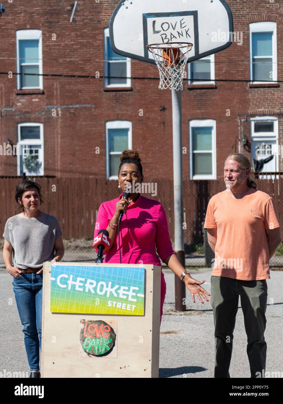 Groundbreaking of Love Bank Park on Cherokee Street in South St. Louis ...