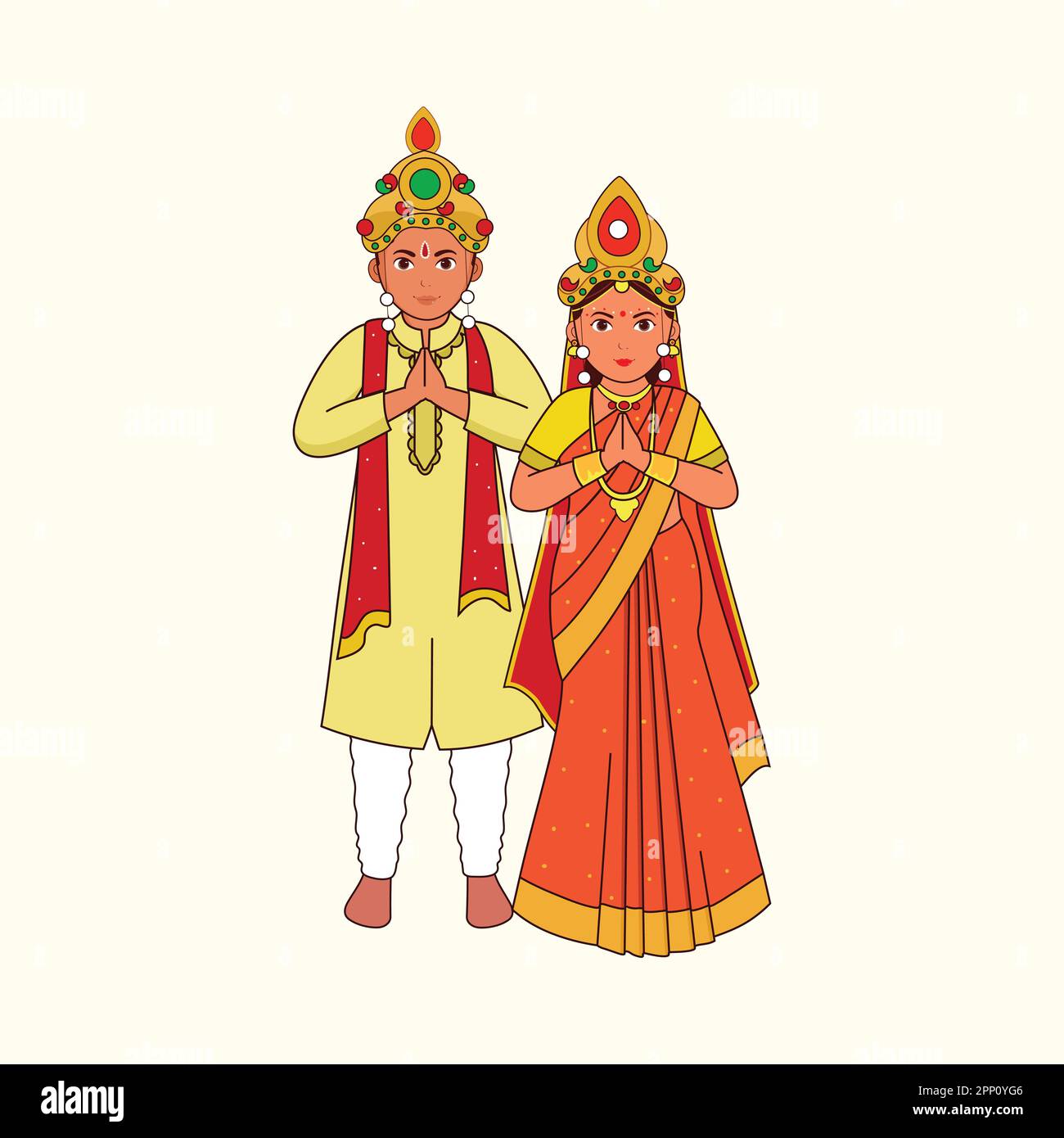 Young bride in traditional costume Stock Vector Images - Alamy