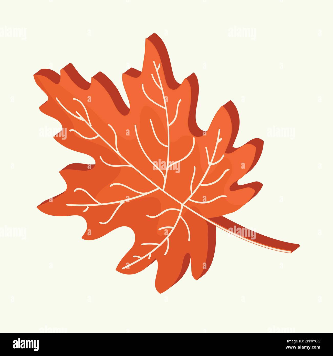 3D Illustration Of Maple Leaf On Cosmic Latte Background Stock Vector ...