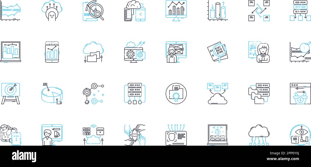 Event Planning Linear Icons Set Logistics Coordination Design Execution Catering