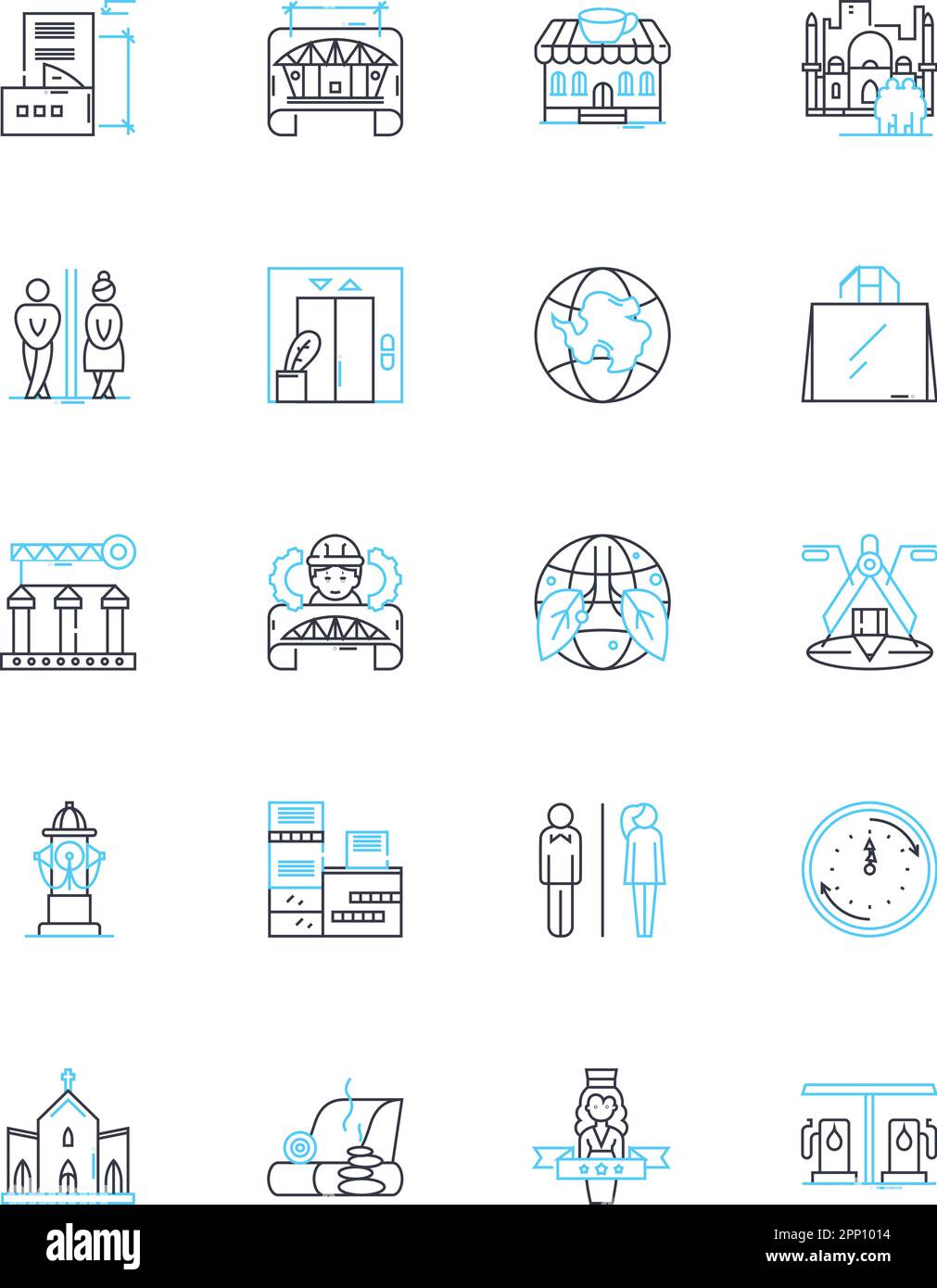 Luxe apartments linear icons set. Opulence, Deluxe, Lavish, Extravagant ...