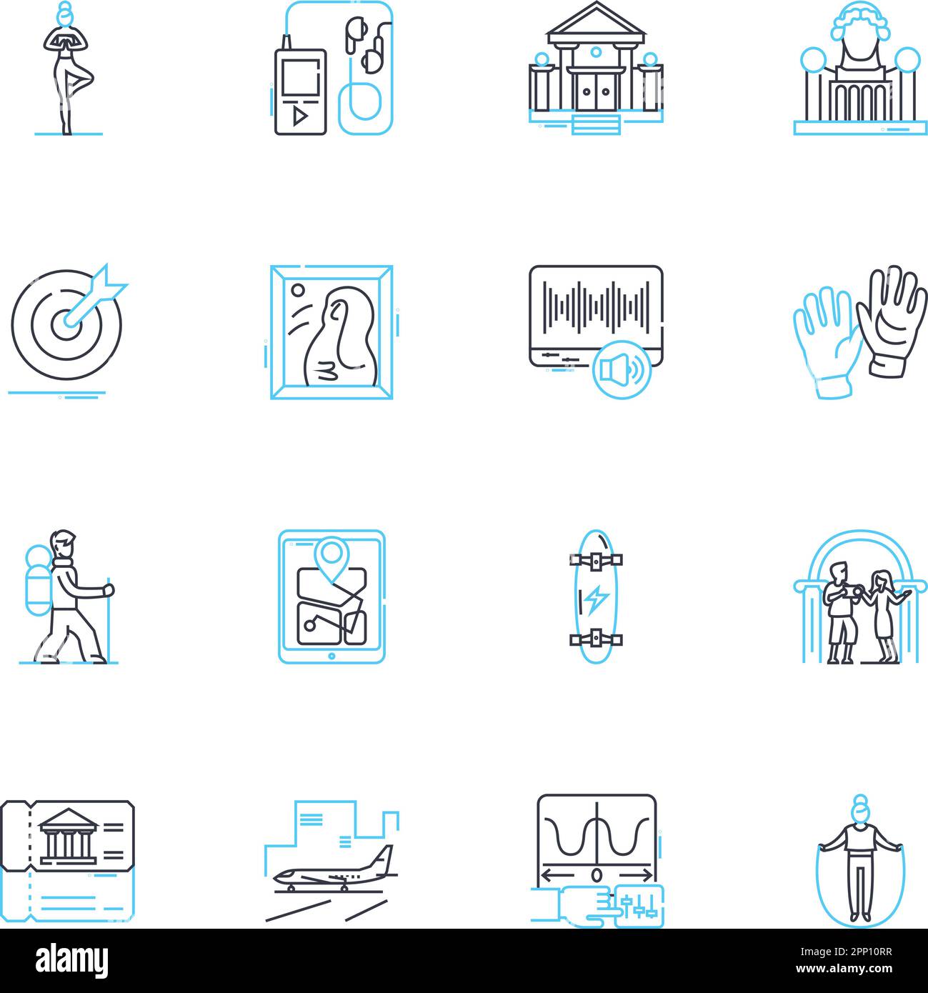 Idea Exchanges linear icons set. Innovation, Collaboration ...