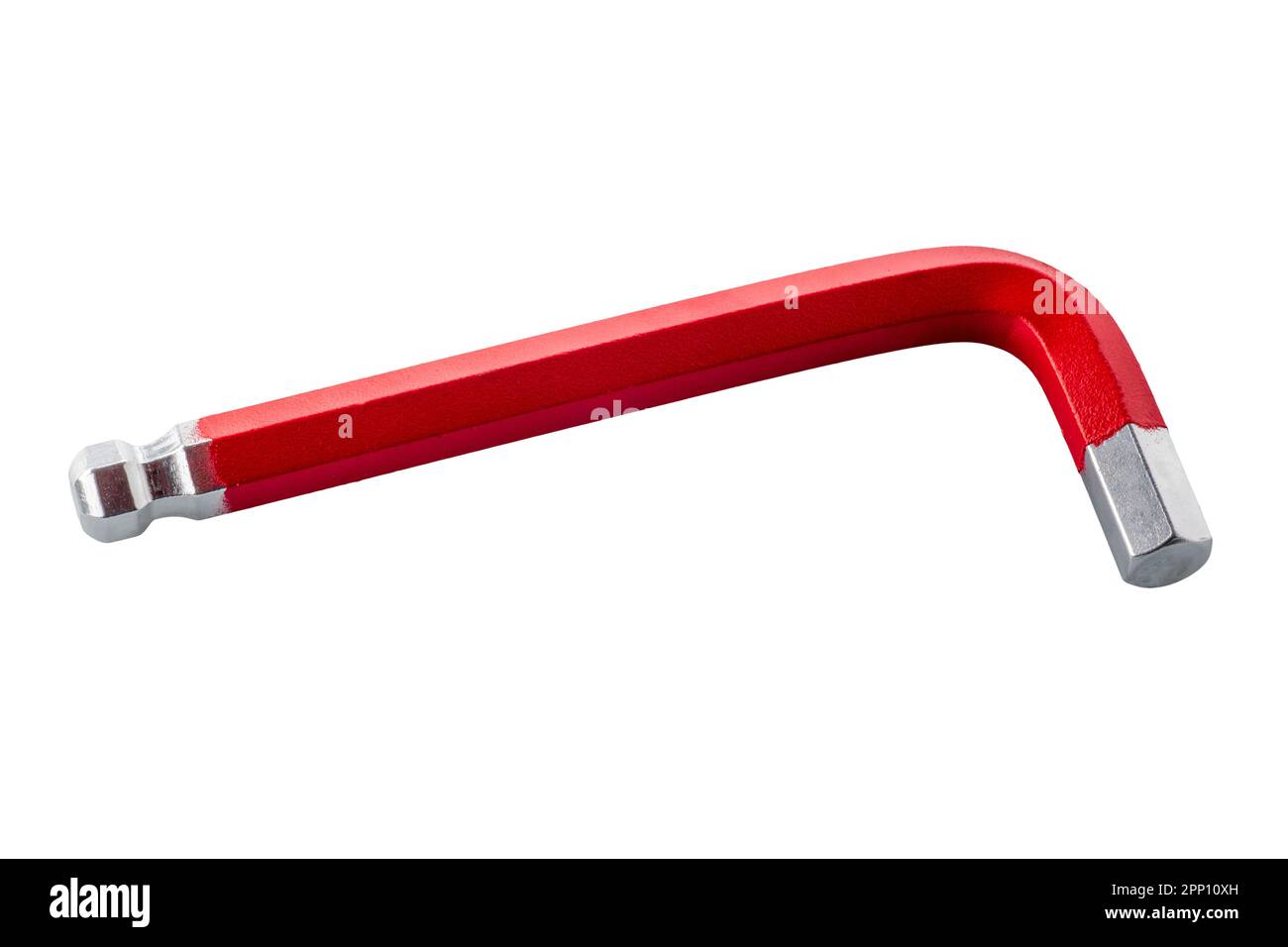 Red hex wrench for fasteners isolated on blank with clipping path ...