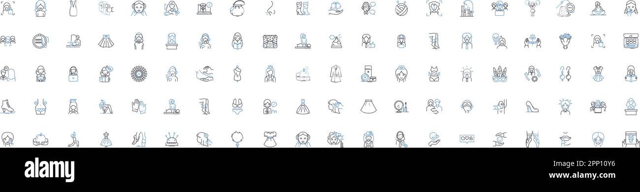 Men line icons collection. Masculine, Confident, Resilient, Ambitious ...