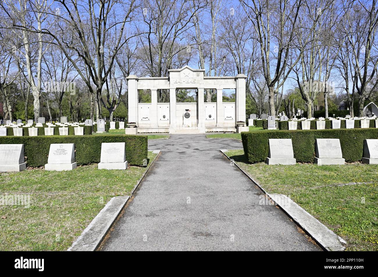 Vienna, Austria. Vienna Central Cemetery. Tombs for Soviet soldiers who ...