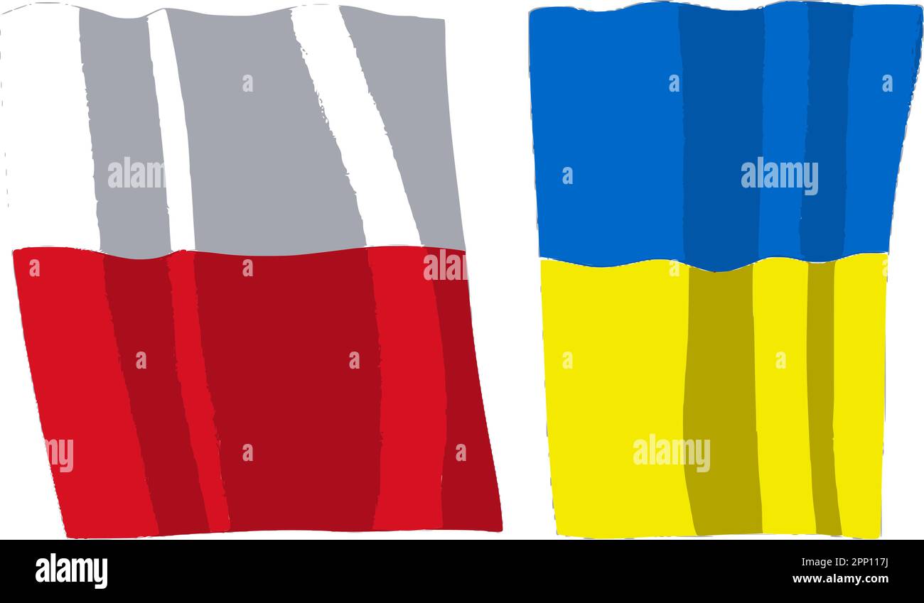 The flags of Poland and Ukraine fly together as a symbol of opposition ...