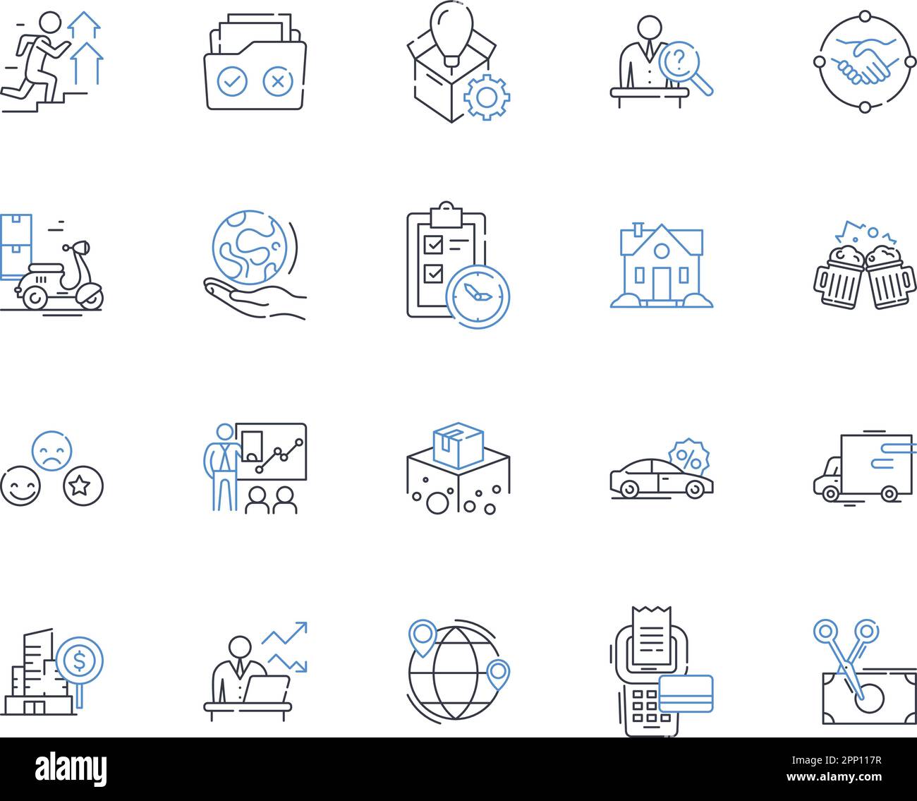 Business and gain line icons collection. Profit, Success, Sales ...