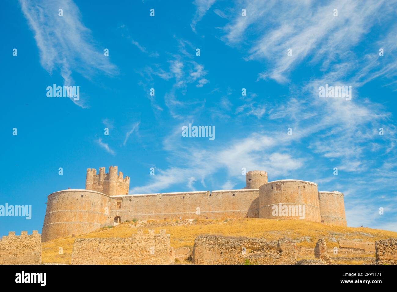 Medieval castle. Berlanga de Duero, Soria province, Castilla Leon ...