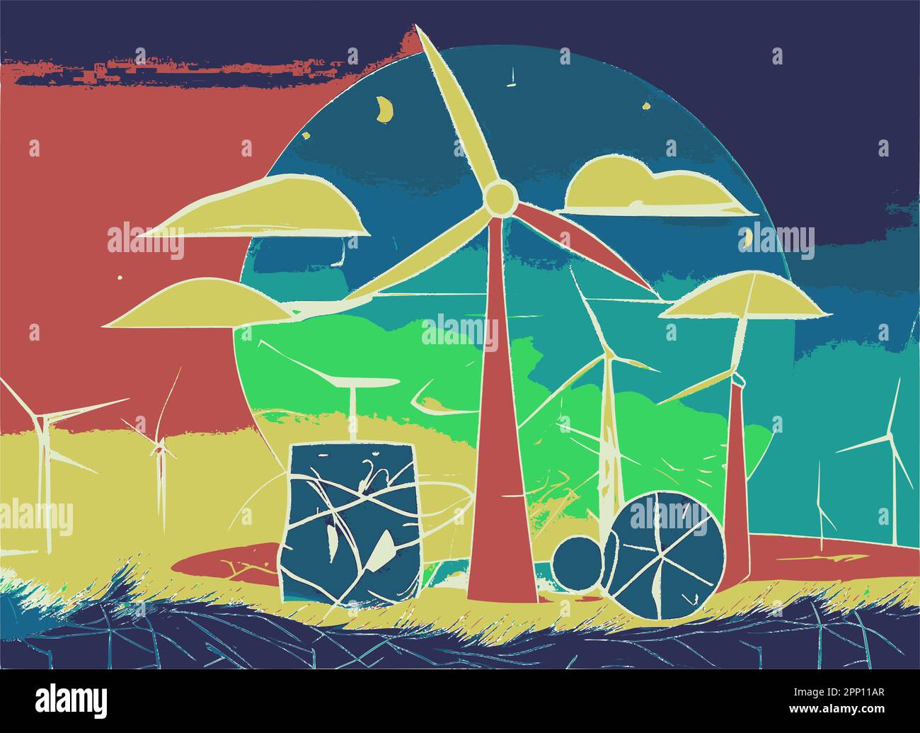 Renewable energy sources, clean energy vector image Stock Vector Image & Art - Alamy