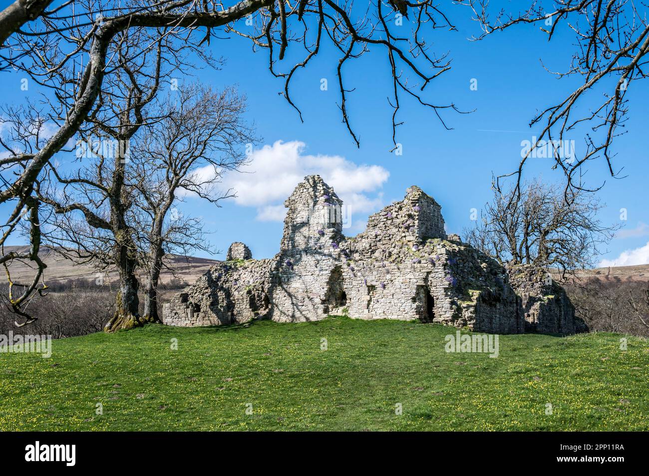 Pendragon Castle at Mallerstang in the Cumbrian Dales is reported to be ...