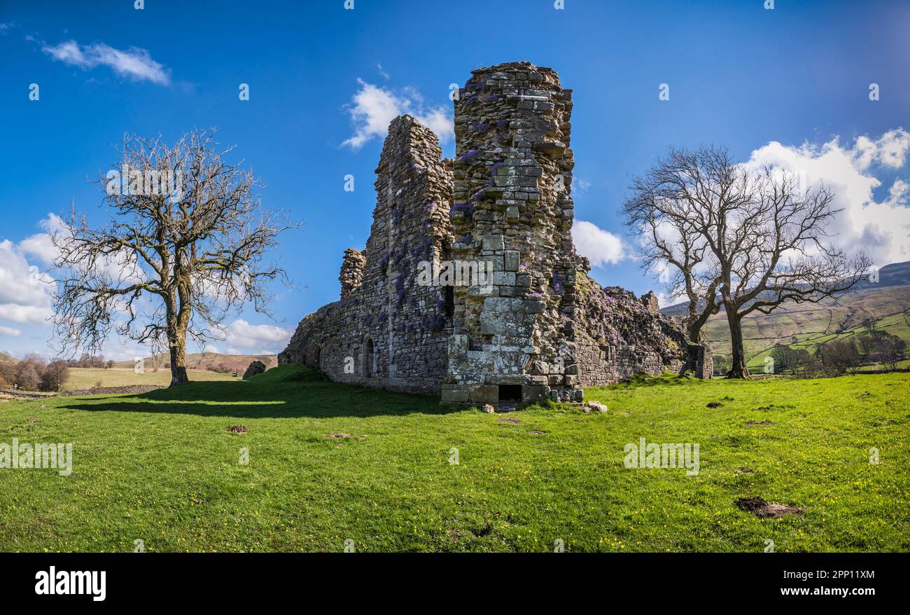 Pendragon Castle at Mallerstang in the Cumbrian Dales is reported to be ...