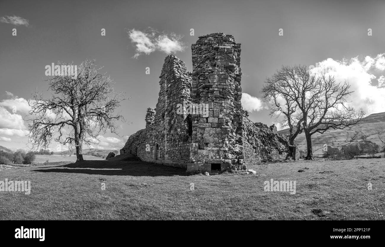 Pendragon Castle at Mallerstang in the Cumbrian Dales is reported to be ...
