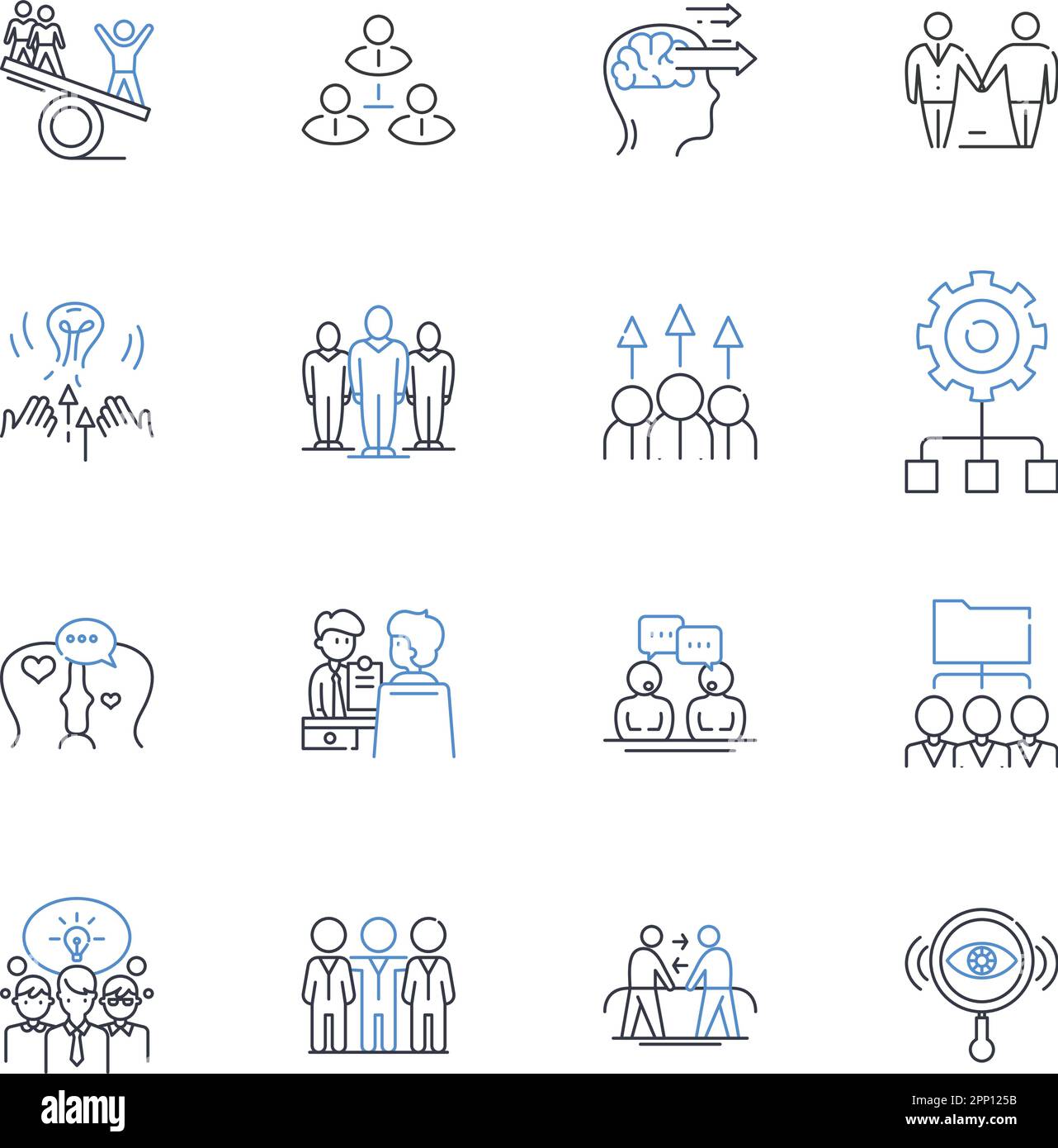 Syndicate Association Line Icons Collection Syndication Cooperation