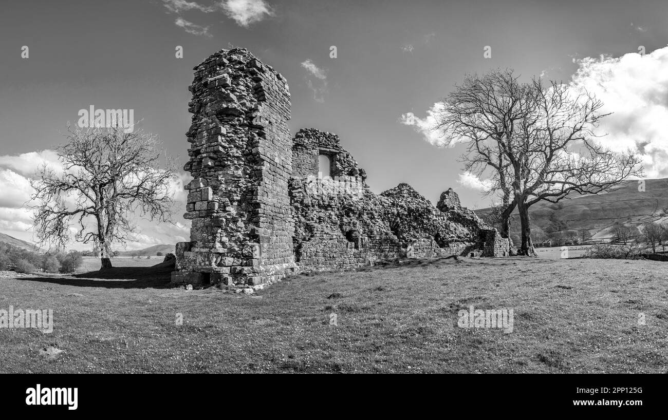 Pendragon Castle at Mallerstang in the Cumbrian Dales is reported to be ...