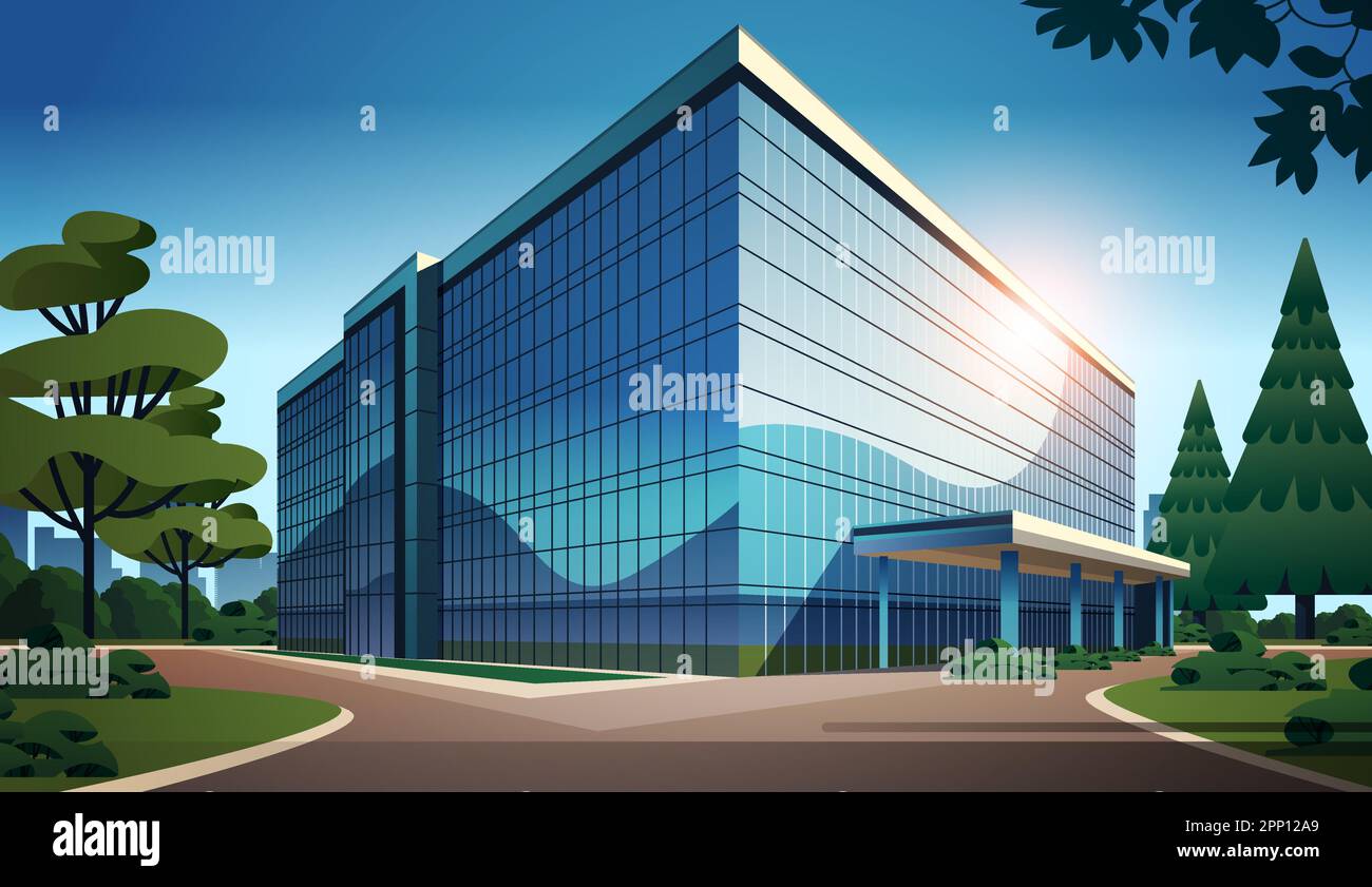 modern office building exterior commercial business center with large ...