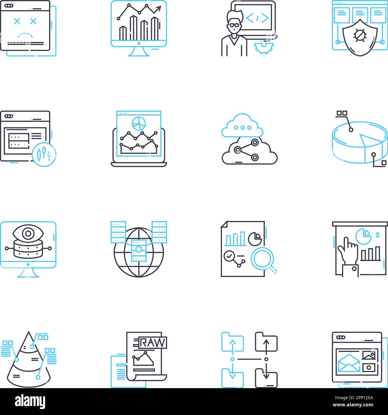 Performance evaluation linear icons set. Metrics, Appraisal, Evaluation ... Performance evaluation linear icons set. Metrics, Appraisal, Evaluation ...