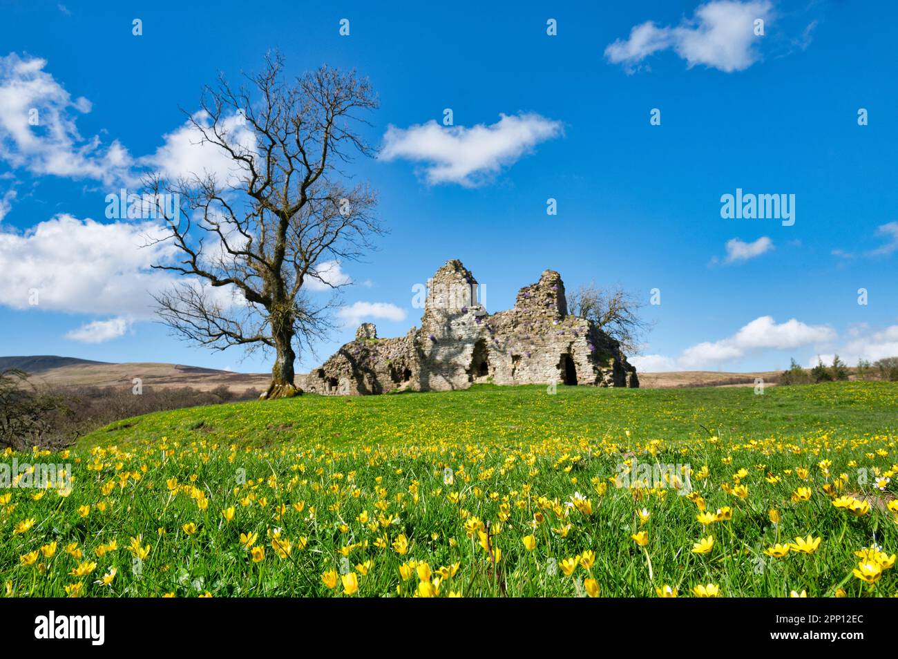 Pendragon Castle at Mallerstang in the Cumbrian Dales is reported to be ...