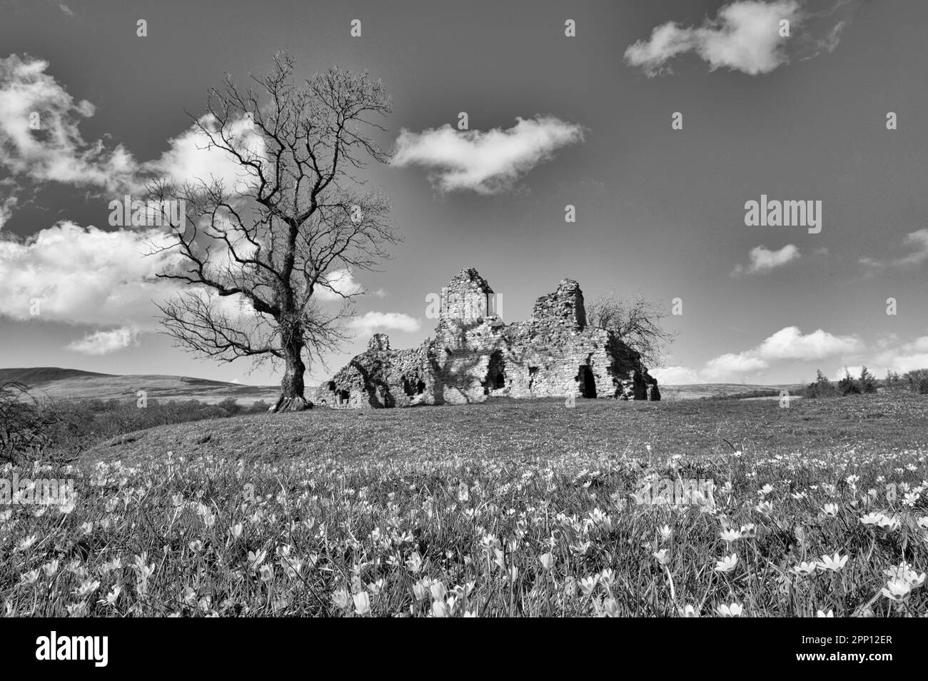 Pendragon Castle at Mallerstang in the Cumbrian Dales is reported to be ...