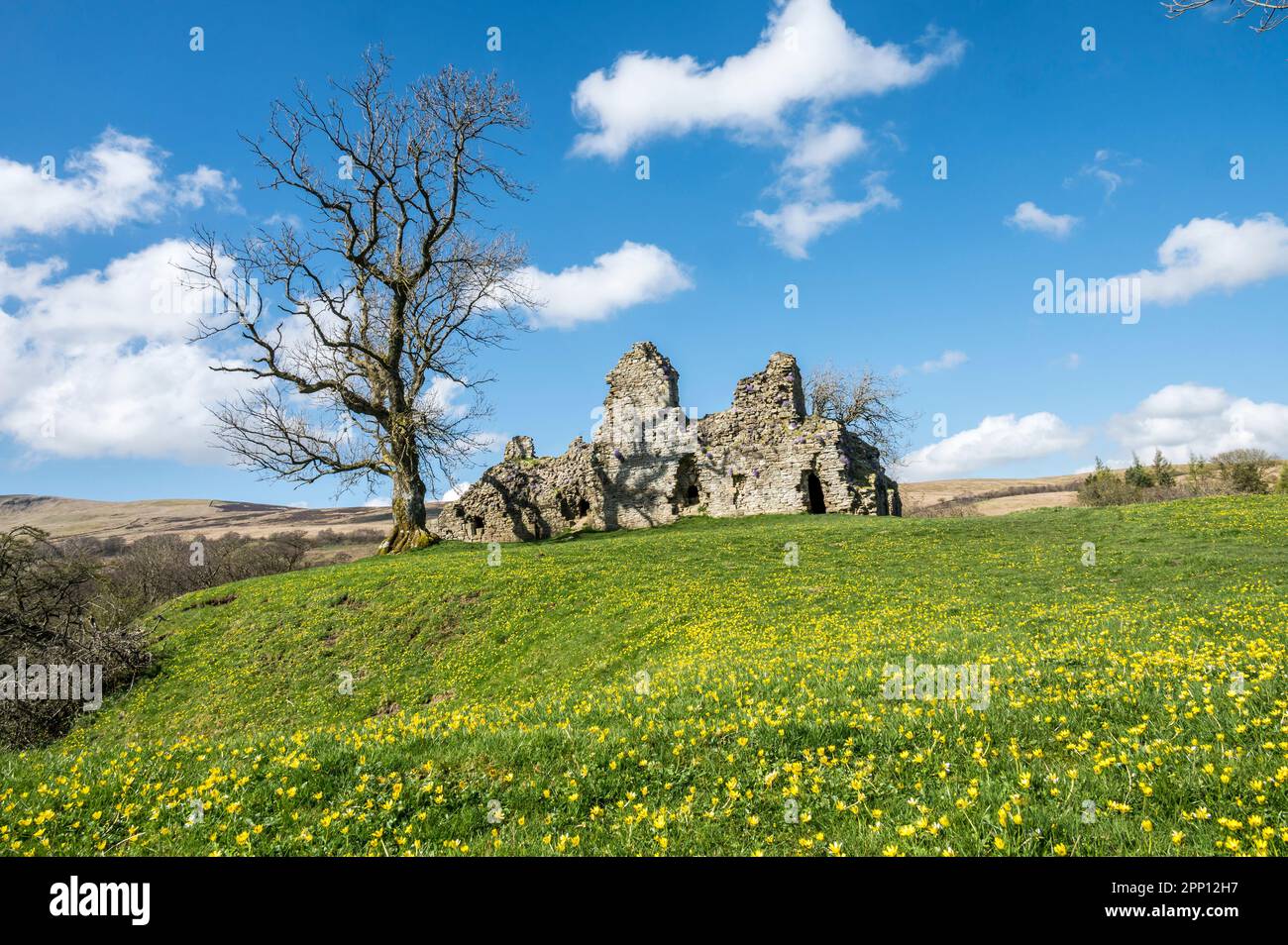 Pendragon Castle at Mallerstang in the Cumbrian Dales is reported to be ...