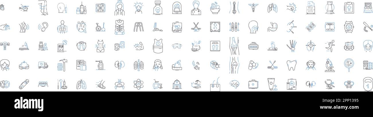 Fitness gym line icons collection. Exercise, Gym, Health, Wellness ...