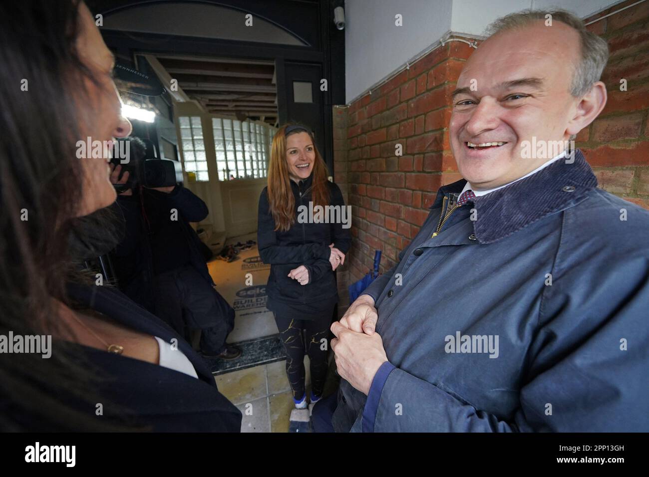 Local resident Lynne Murray, aged 43, speaking on her doorstep to ...