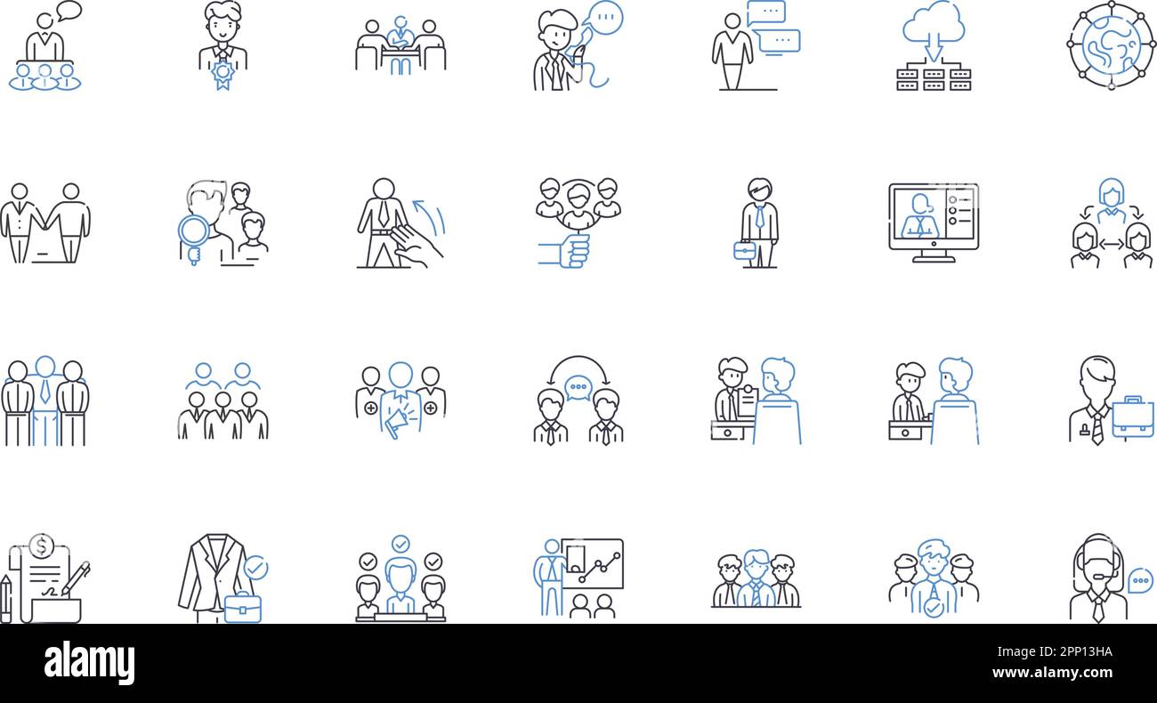 Business advisory line icons collection. Strategy, Consulting, Management, Planning, Growth ...