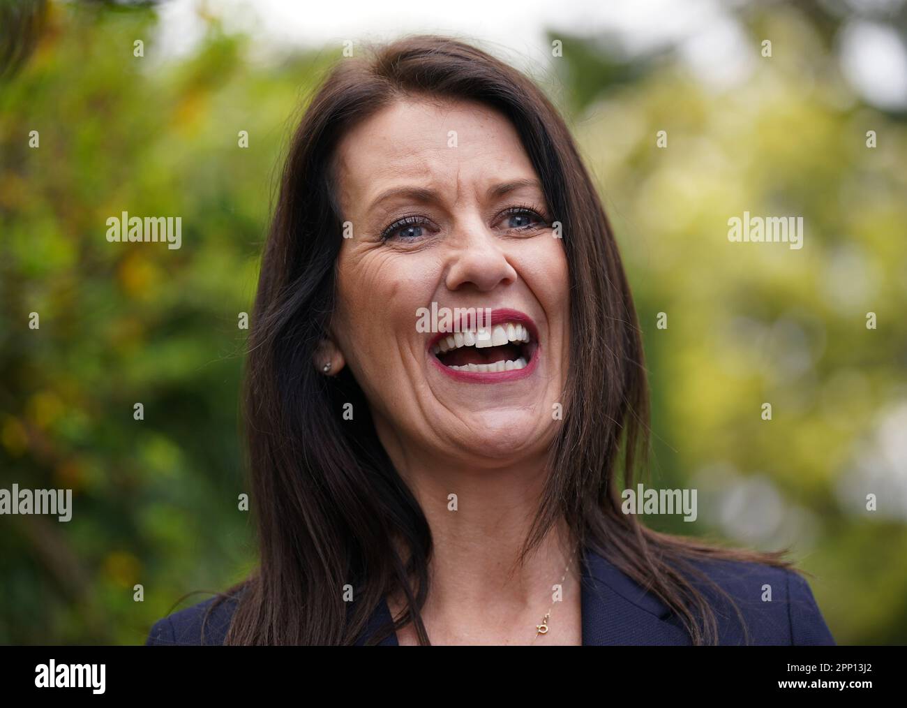 Monica Harding, Lib Dem candidate for Esher and Walton, speaking to ...