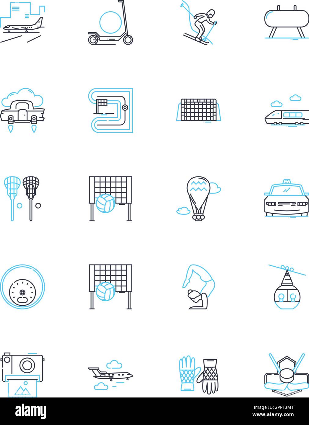 Athletic lifestyle linear icons set. Fitness, Exercise, Health ...