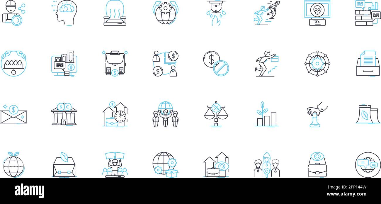 Professional misconduct linear icons set. Corruption, Bribery, Fraud ...