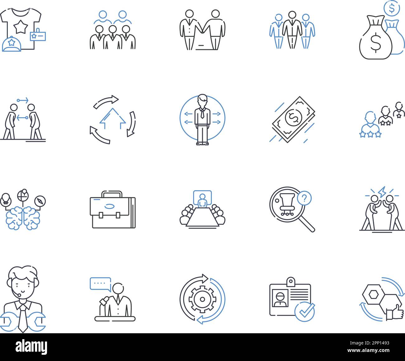 Iterative process line icons collection. Evolutionary, Feedback ...
