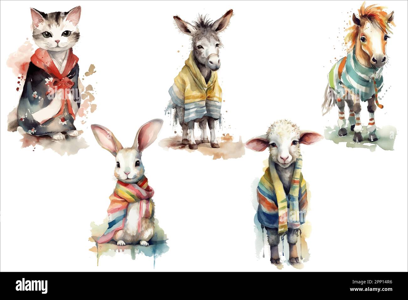 Rabbit portrait illustration hi-res stock photography and images - Alamy