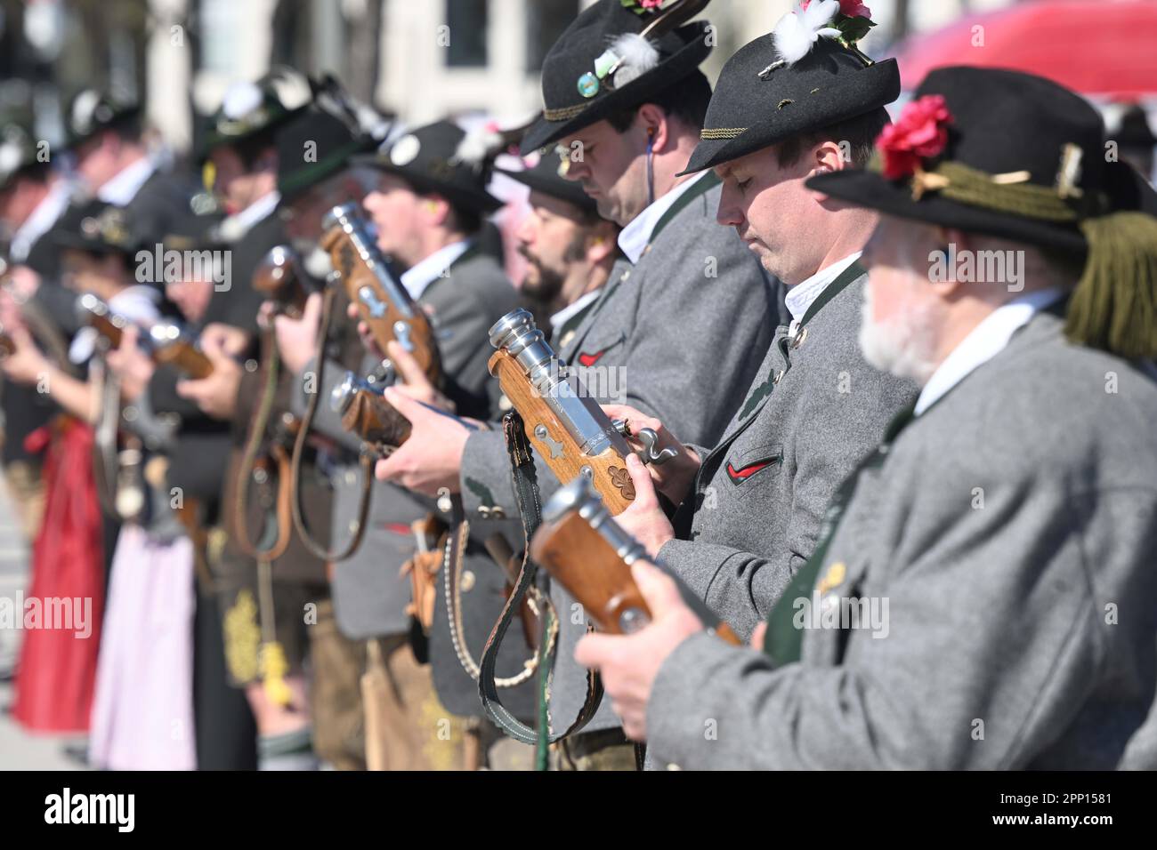 Munich, Germany. 21st Apr, 2023. The start of the Spring Festival on ...