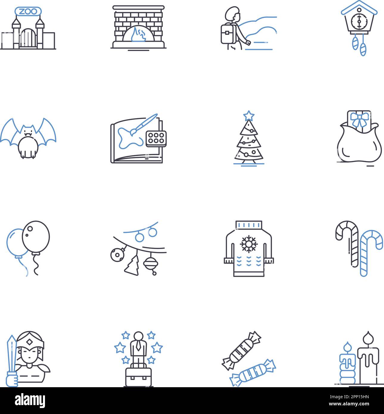 Hiatus line icons collection. Pause, Break, Interruption, Halt ...