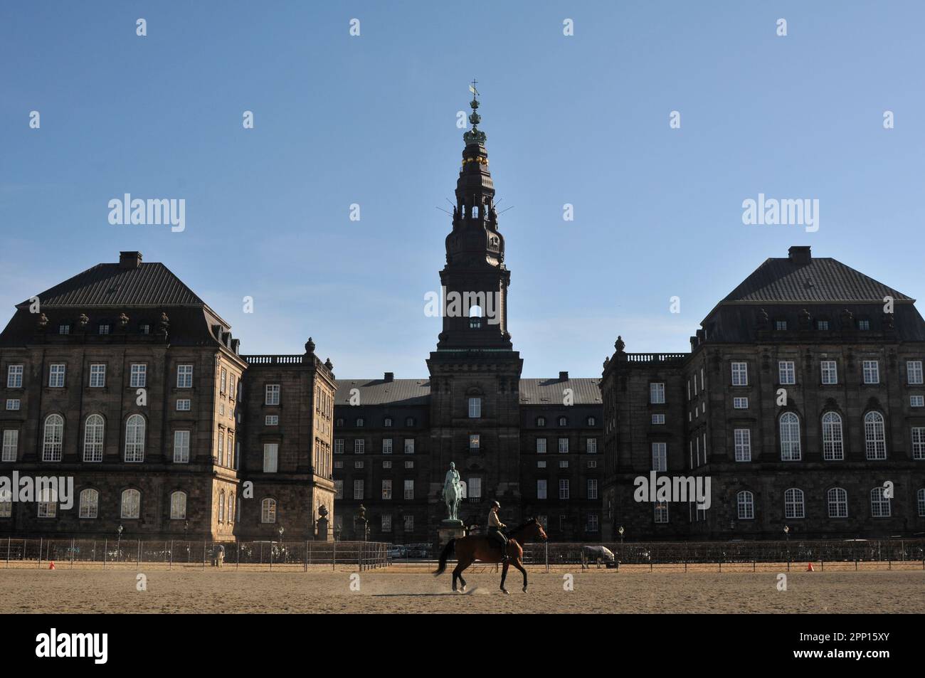 Copenhagen /Denmark/21 April 2023/ Vew of christiasnborg castle and ...