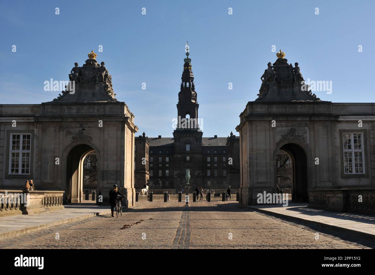 Copenhagen /Denmark/21 April 2023/ Vew of christiasnborg castle and ...
