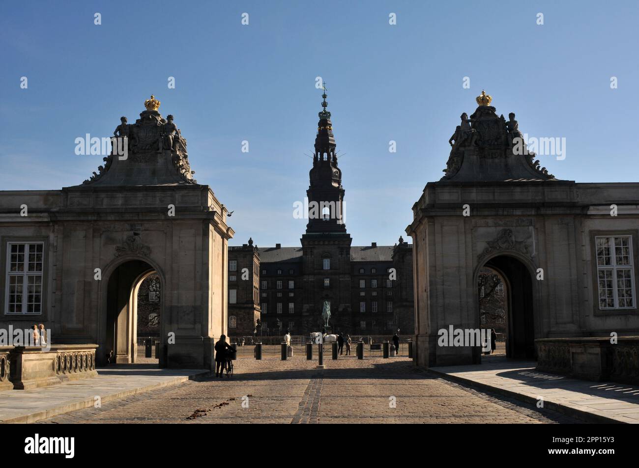 Copenhagen /Denmark/21 April 2023/ Vew of christiasnborg castle and ...