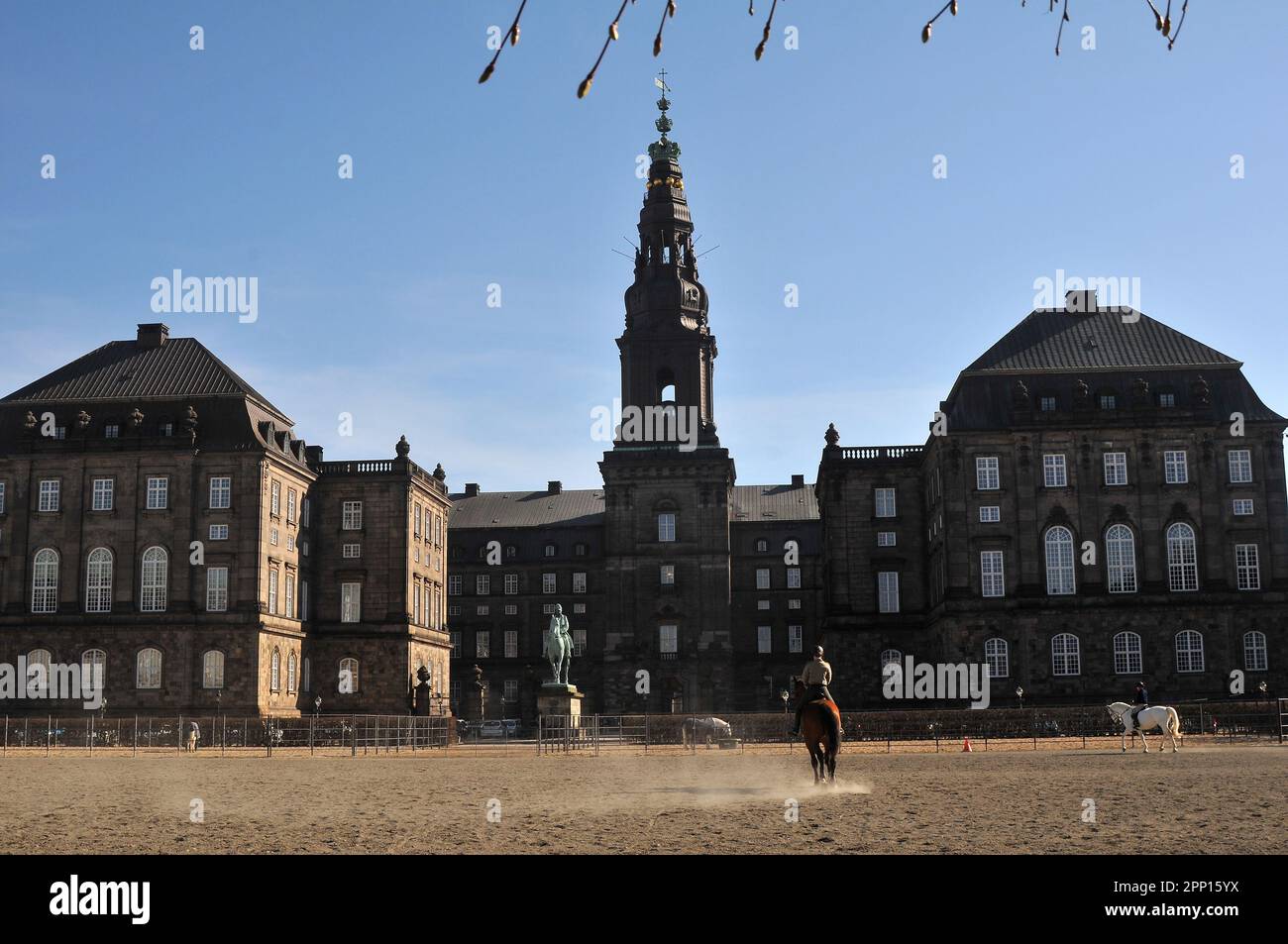Copenhagen /Denmark/21 April 2023/ Vew of christiasnborg castle and ...