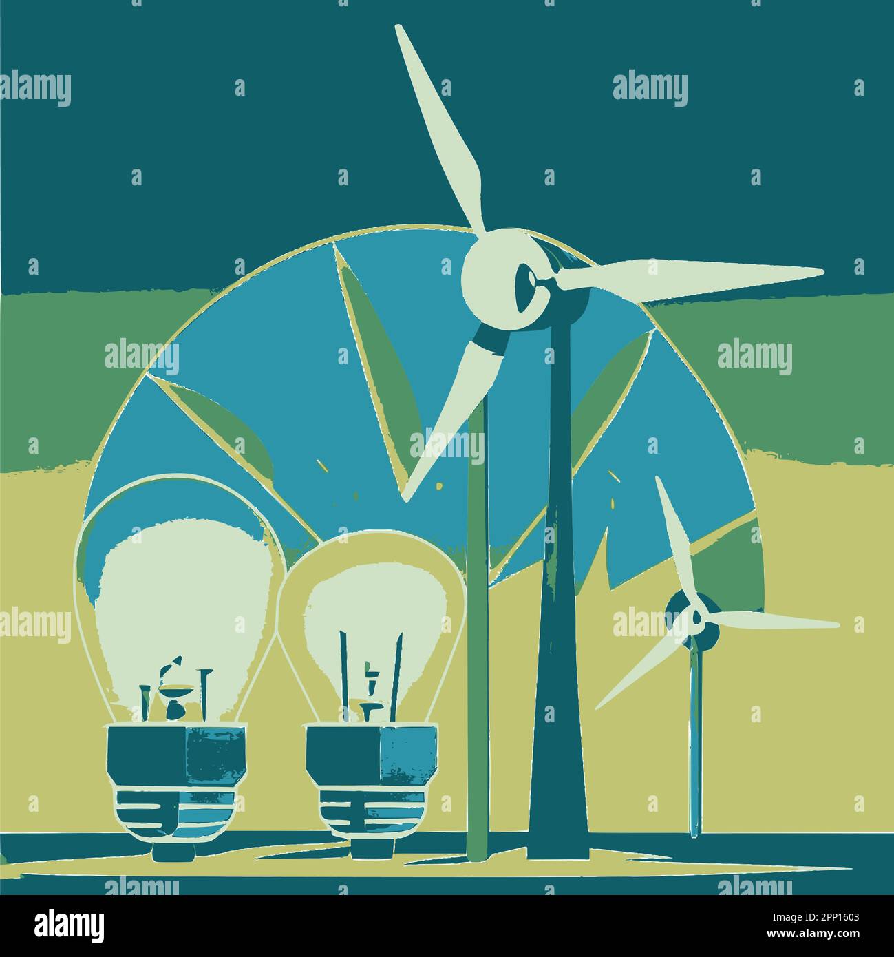 Renewable energy sources, clean energy vector image Stock Vector Image ...