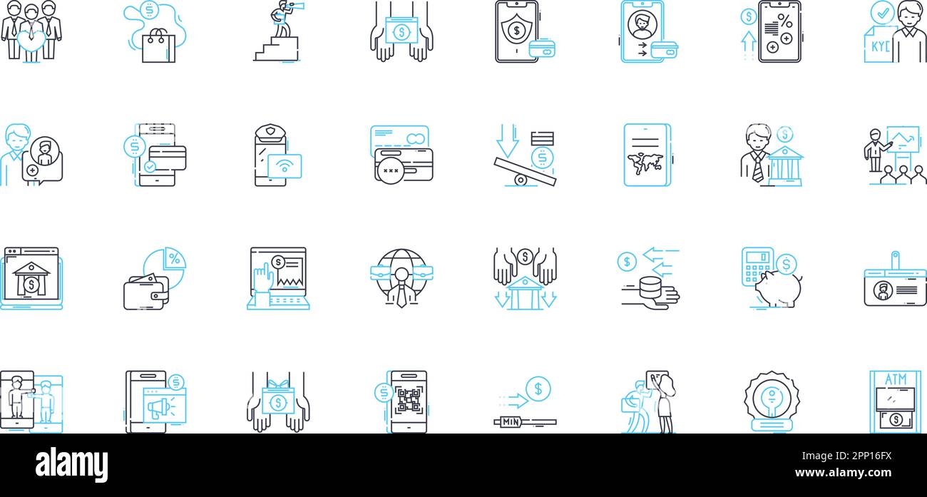 Digital contracts linear icons set. E-contracts, Electronic signatures ... Digital contracts linear icons set. E-contracts, Electronic signatures ...