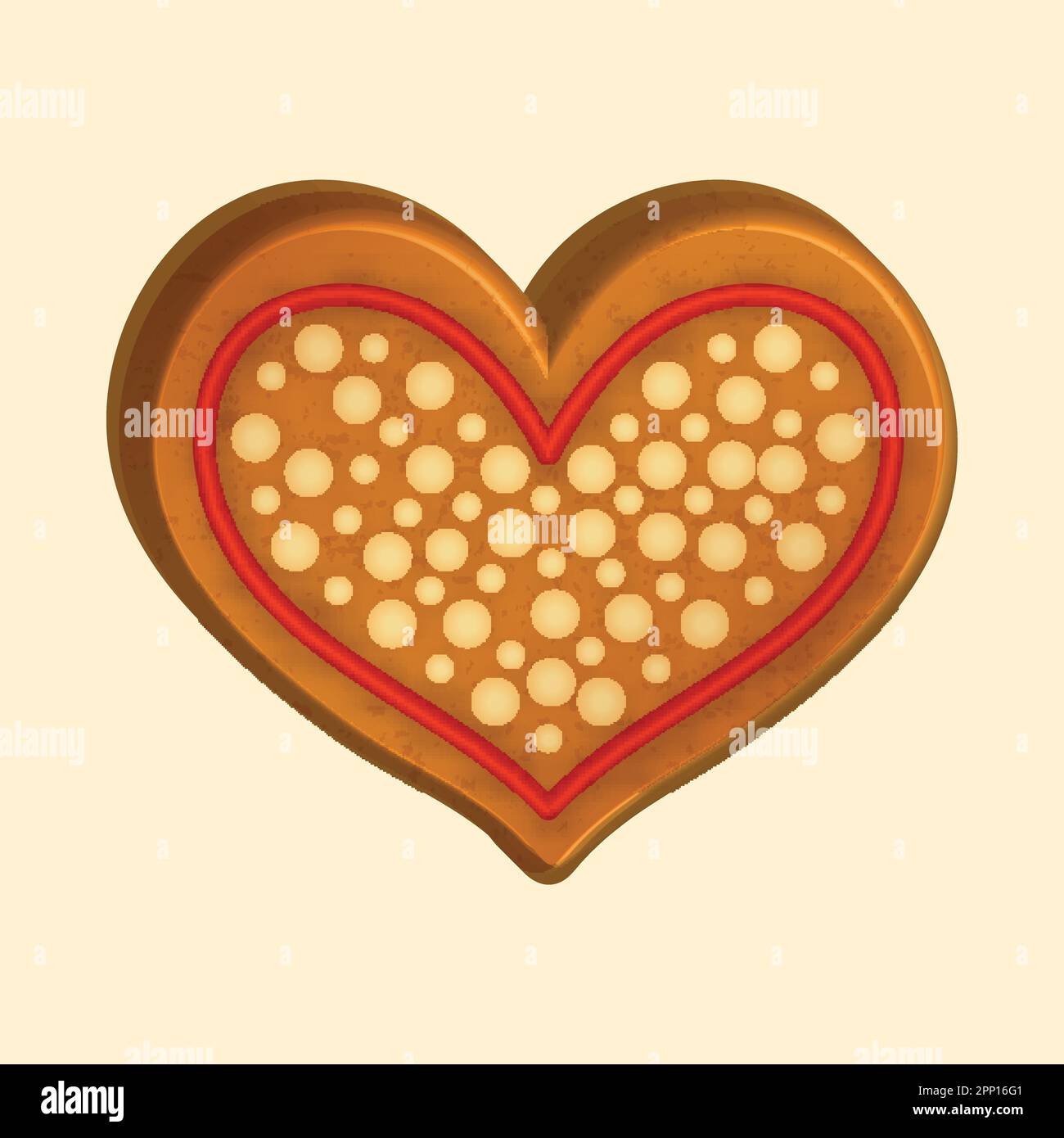 Gingerbread heart vector vectors hi-res stock photography and images ...