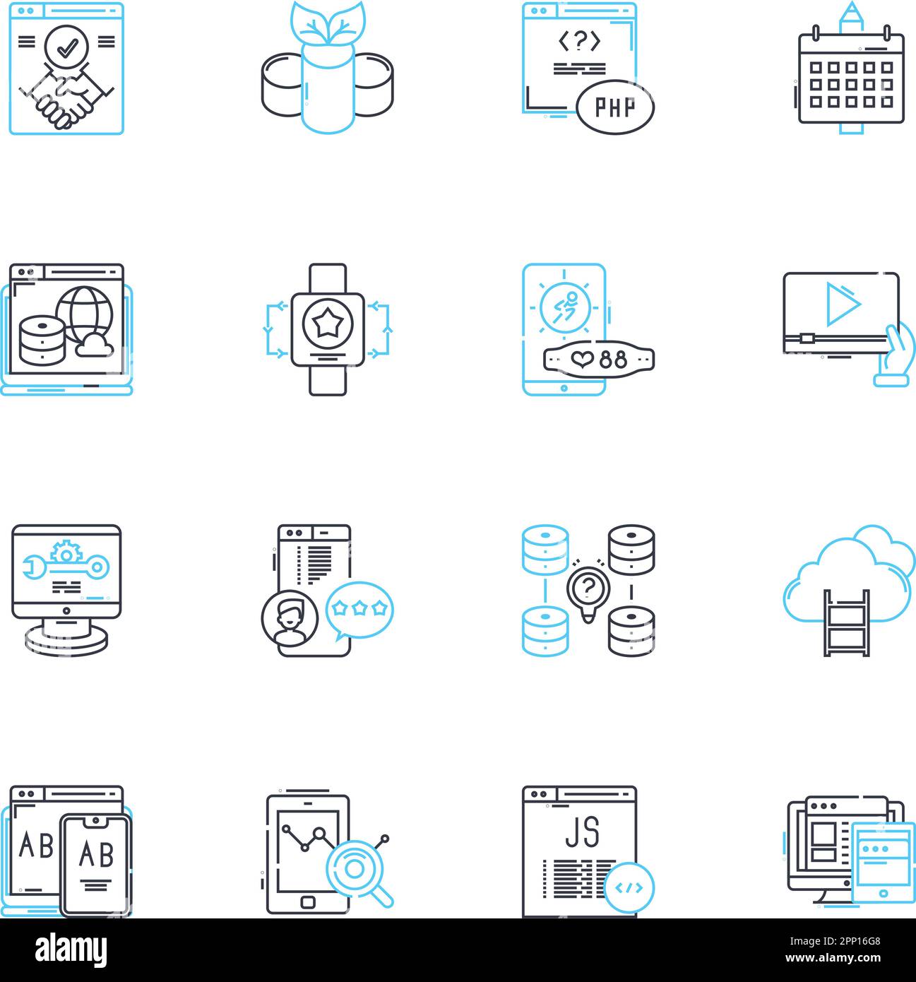 Affiliate program linear icons set. Commission, Referral, Partnership, Bonus, Sales, Marketing ...