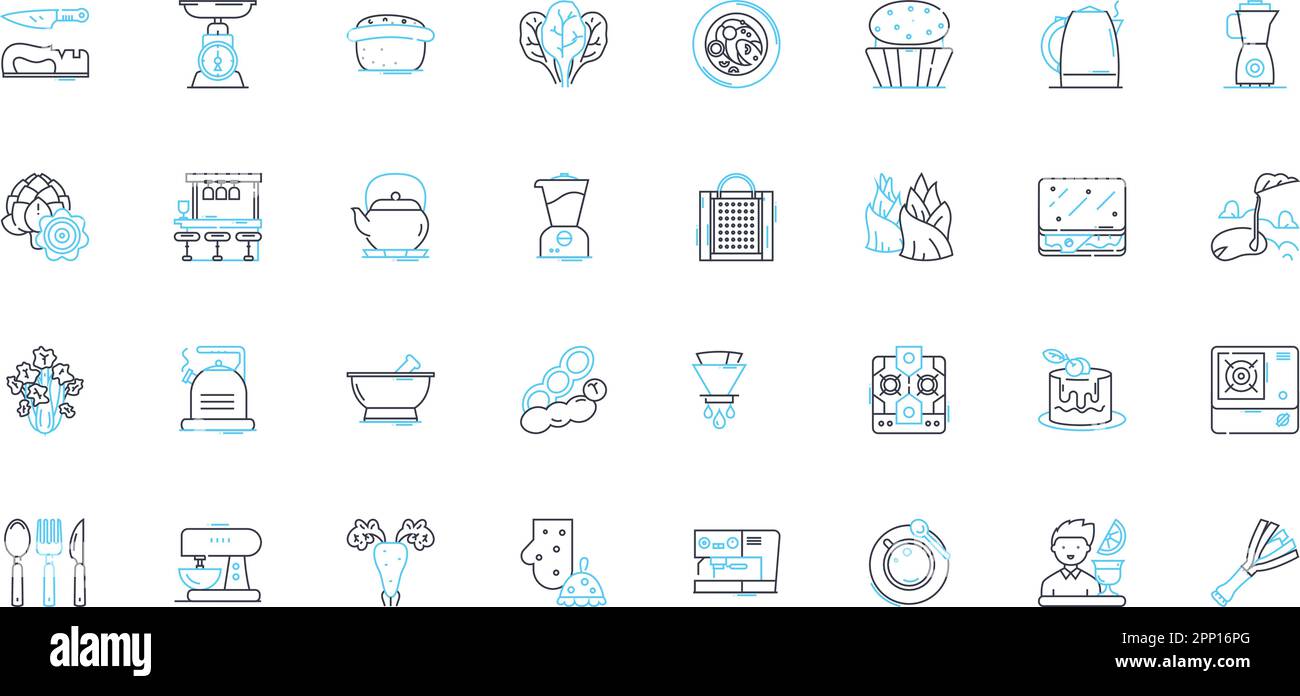 Espresso bar linear icons set. Coffee, Barista, Espresso, Latte ...
