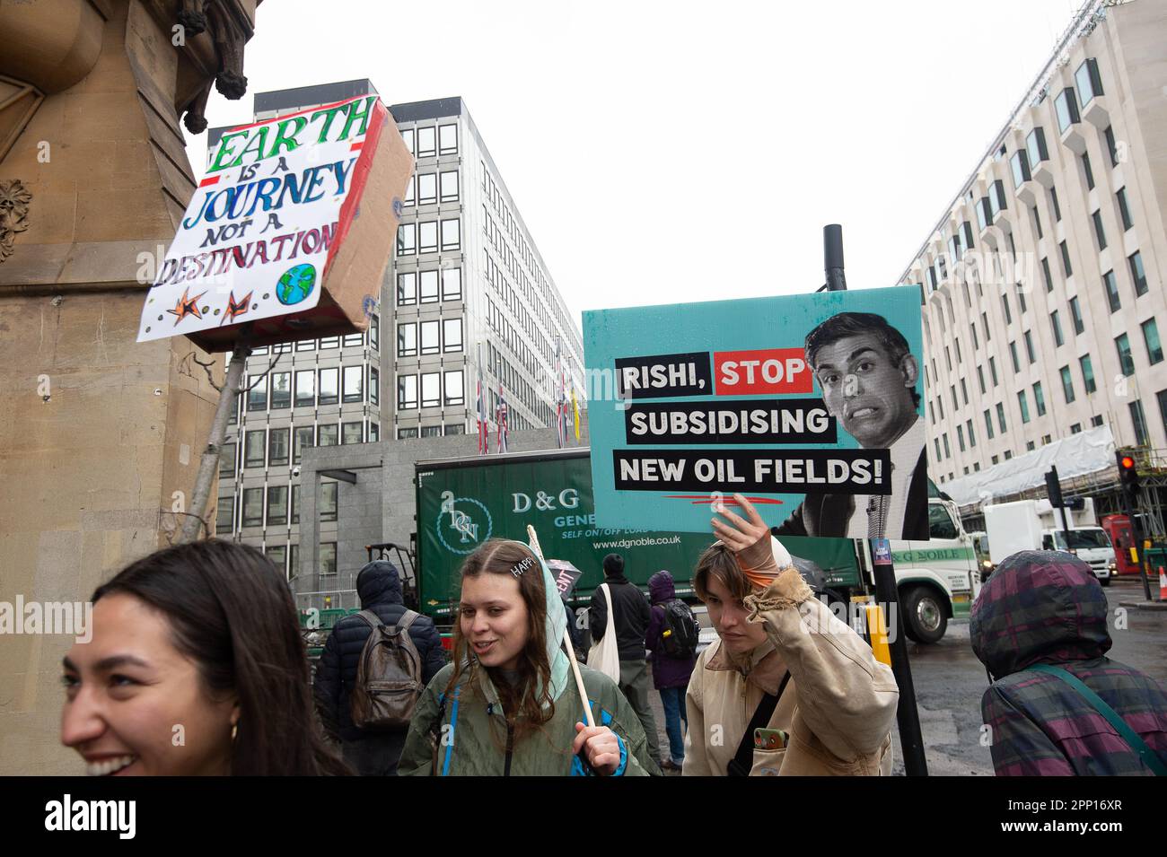 Westminster, London, UK. 21st April, 2023. XR rebels protesting outside ...