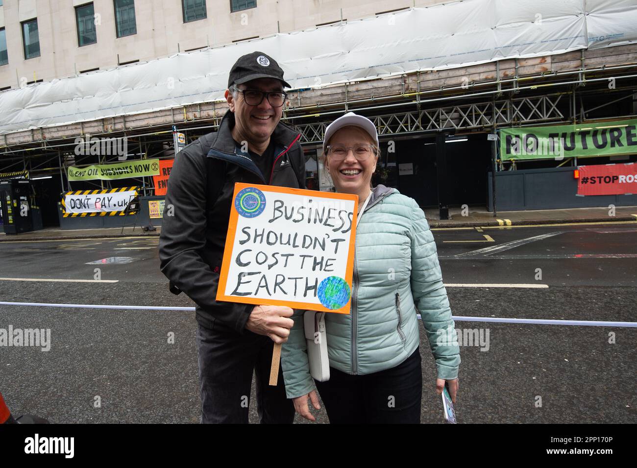 Westminster, London, UK. 21st April, 2023. XR rebels protesting outside ...