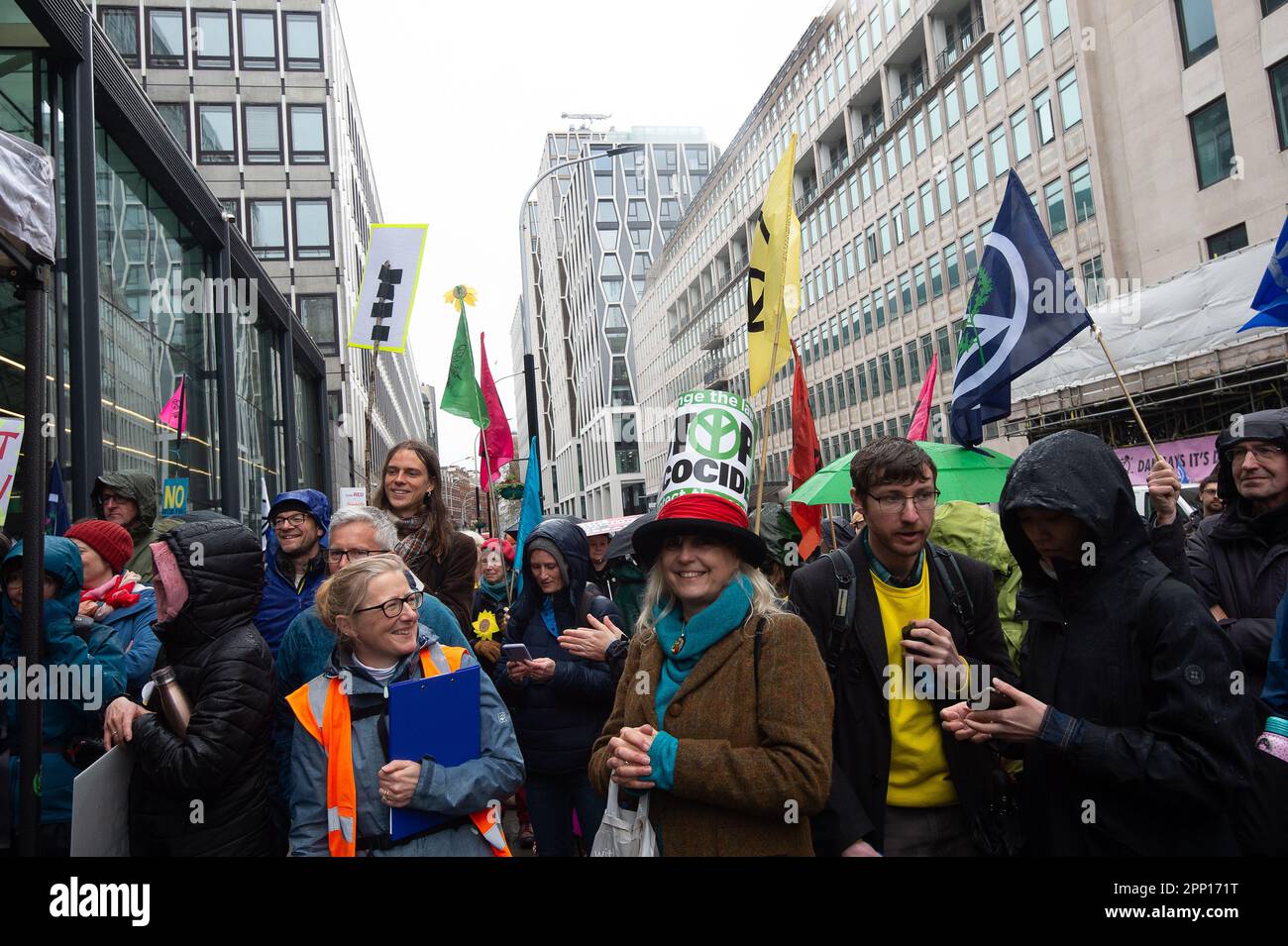 Westminster, London, UK. 21st April, 2023. XR rebels protesting outside ...