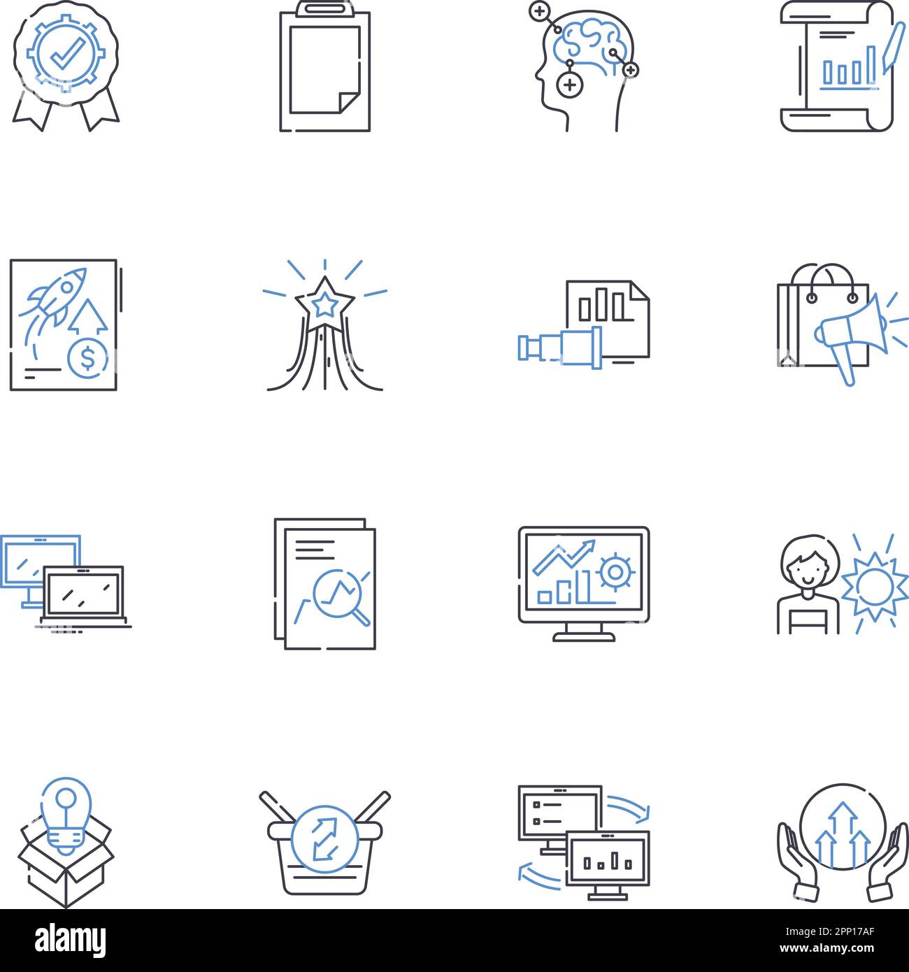 Investigating And Exploring Line Icons Collection Researching