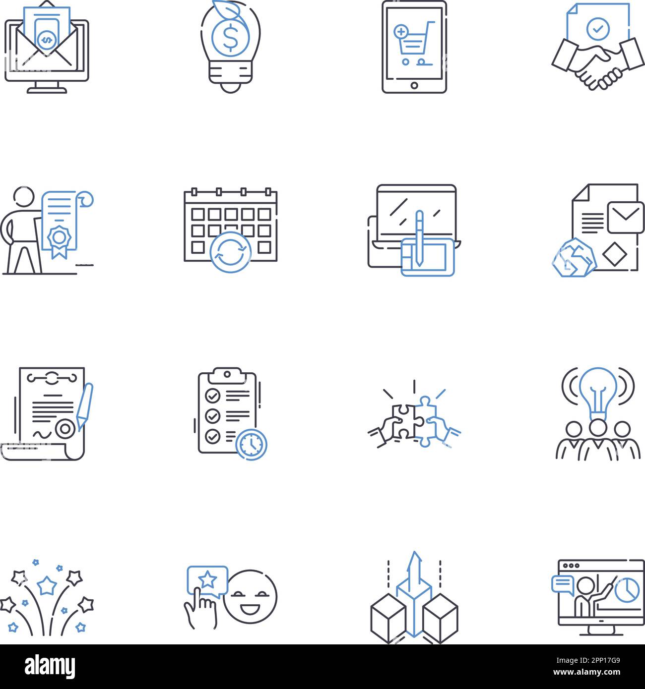 Branding consultants line icons collection. Branding, Strategy ...